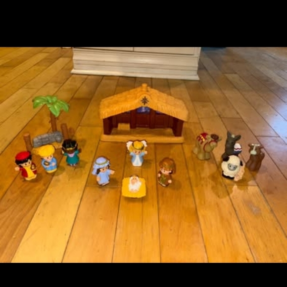 Toys | Nativity Scene Playset For Kids Fisher Price Little People Mary ...